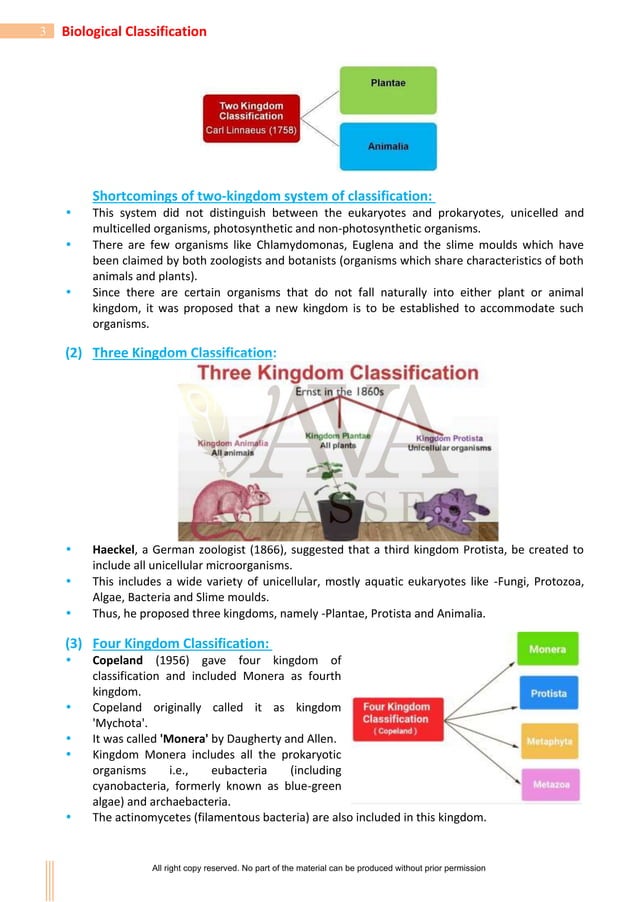 NEET Biology-Class 11 Biological Classification Study Material pdf ...