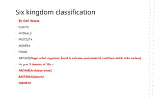 Biological classification - Class 11th notes | PPTX