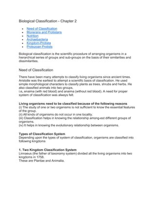 Biological classification chapter 2 | PDF