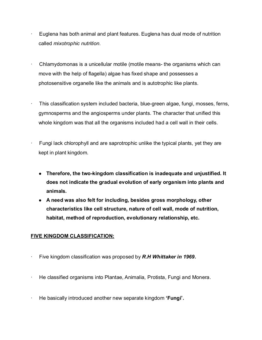 Biological classification NCERT biology chapter 2 notes.pdf