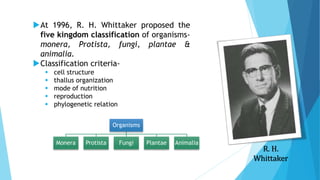 Biological classification of organisms by Ratnodip Saha | PPTX