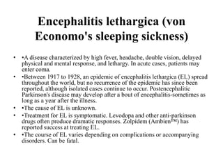 Encephalitis Lethargica Cause Symptoms Diagnosis