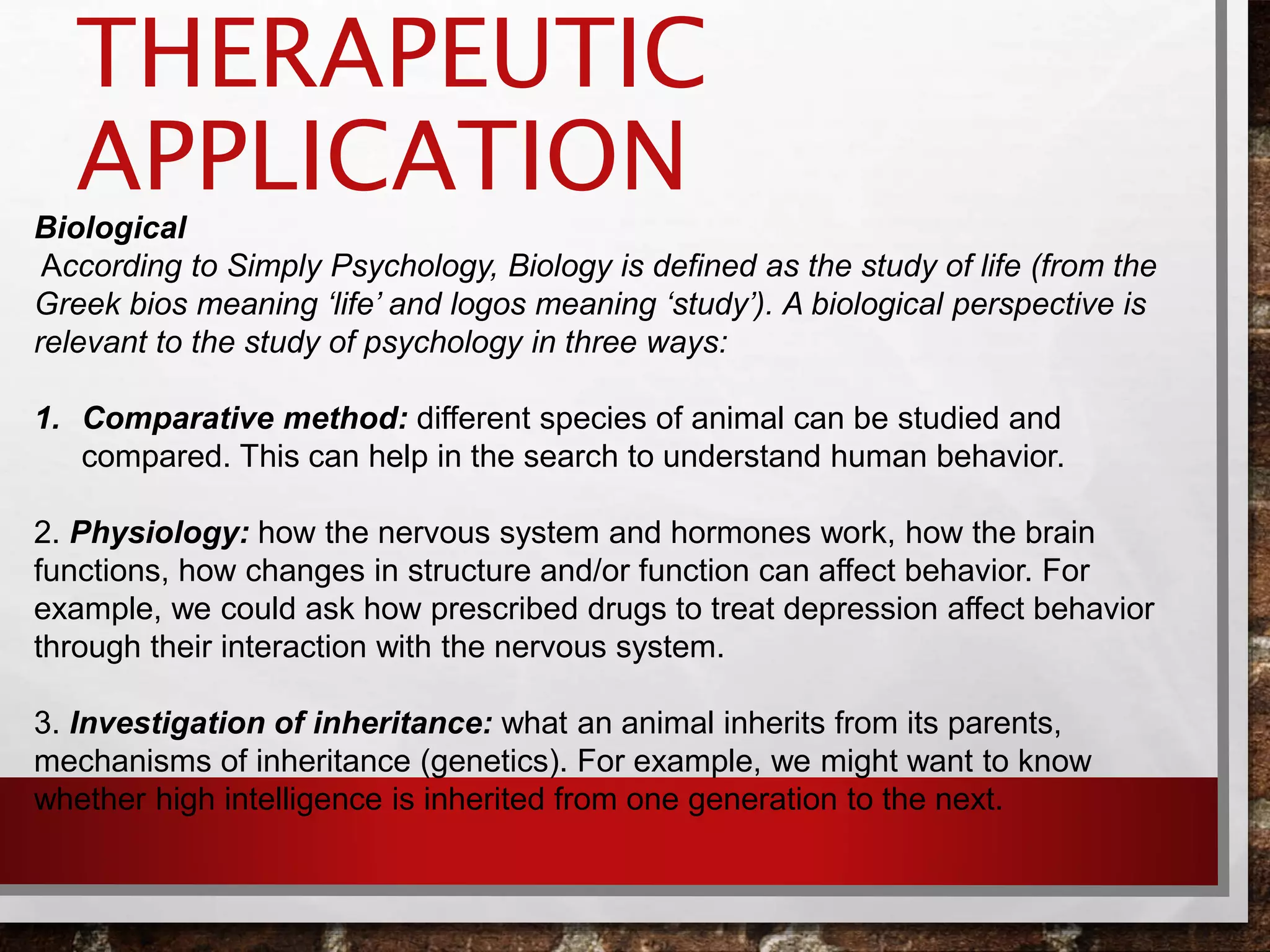 Biological Cognitive Psychology Pesentation | PPTX