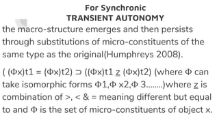 Biological contingent identity and transient autonomy | PPTX
