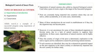Biological control of insects pest and types of biological control | PPT