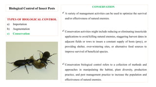 Biological control of insects pest and types of biological control | PPTX