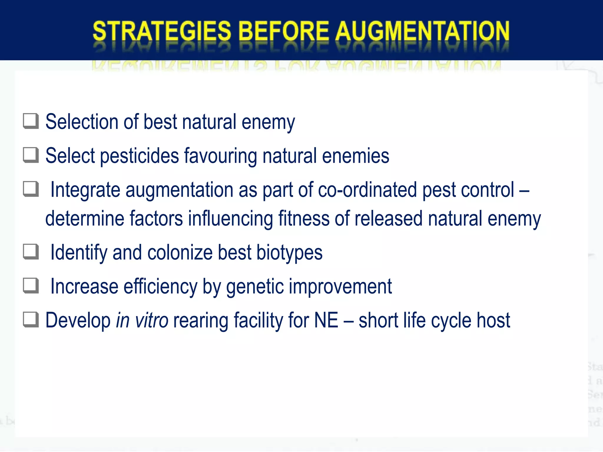 Biological control by augmentation | PPTX