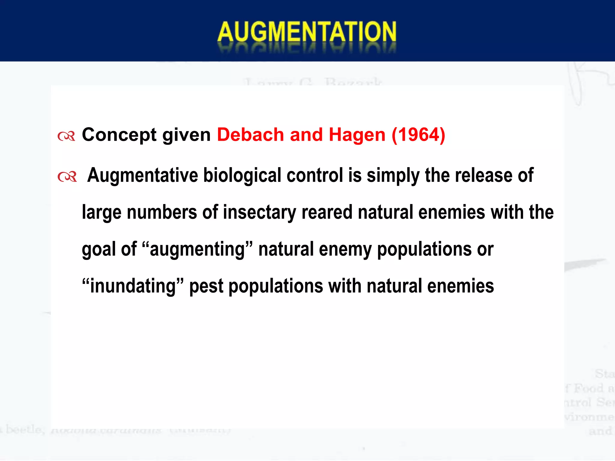 Biological control by augmentation | PPTX