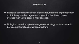 Biological control of insects pest with reference to predatores and ...
