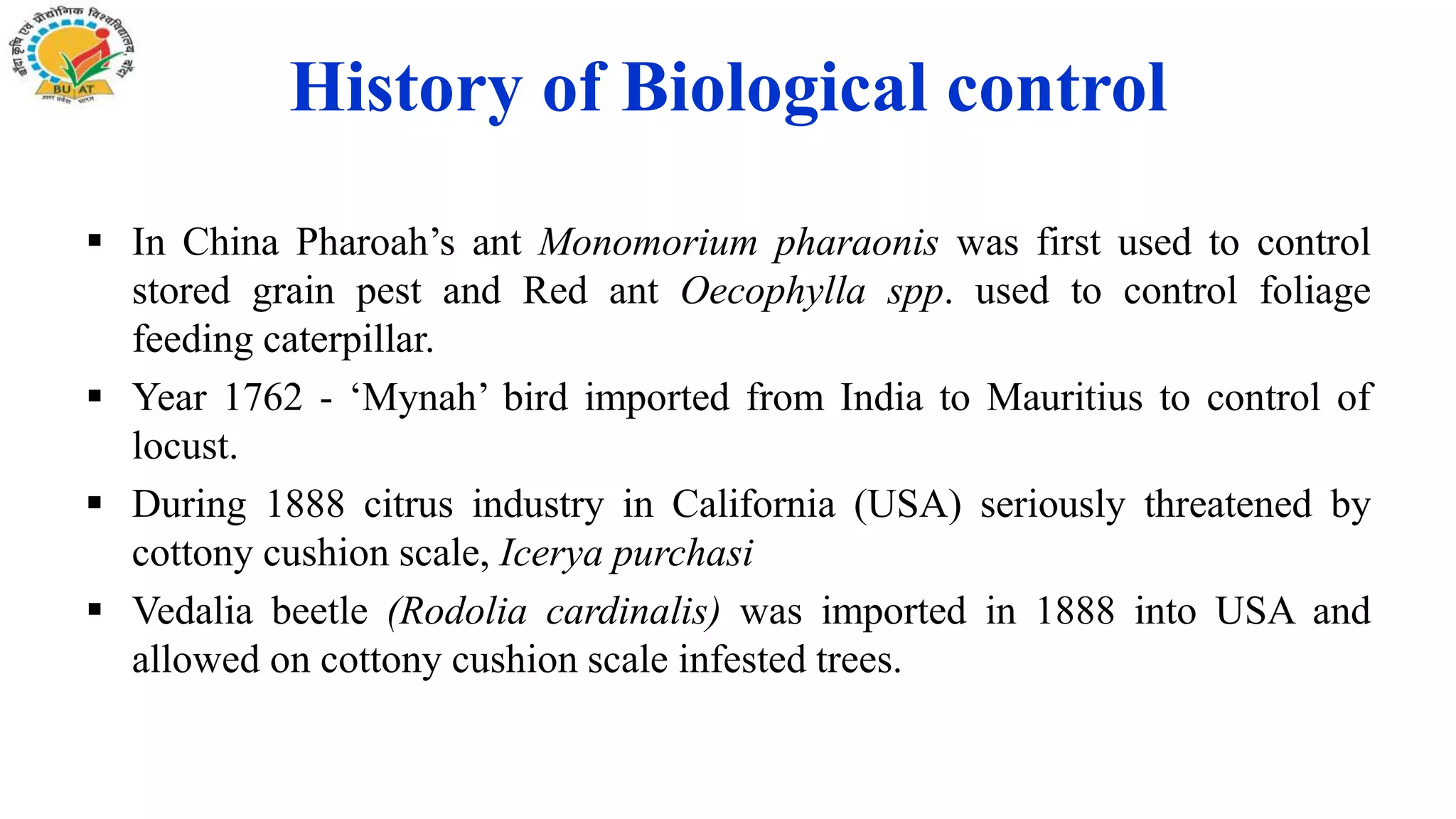 Biological control of oilseed pests | PPTX