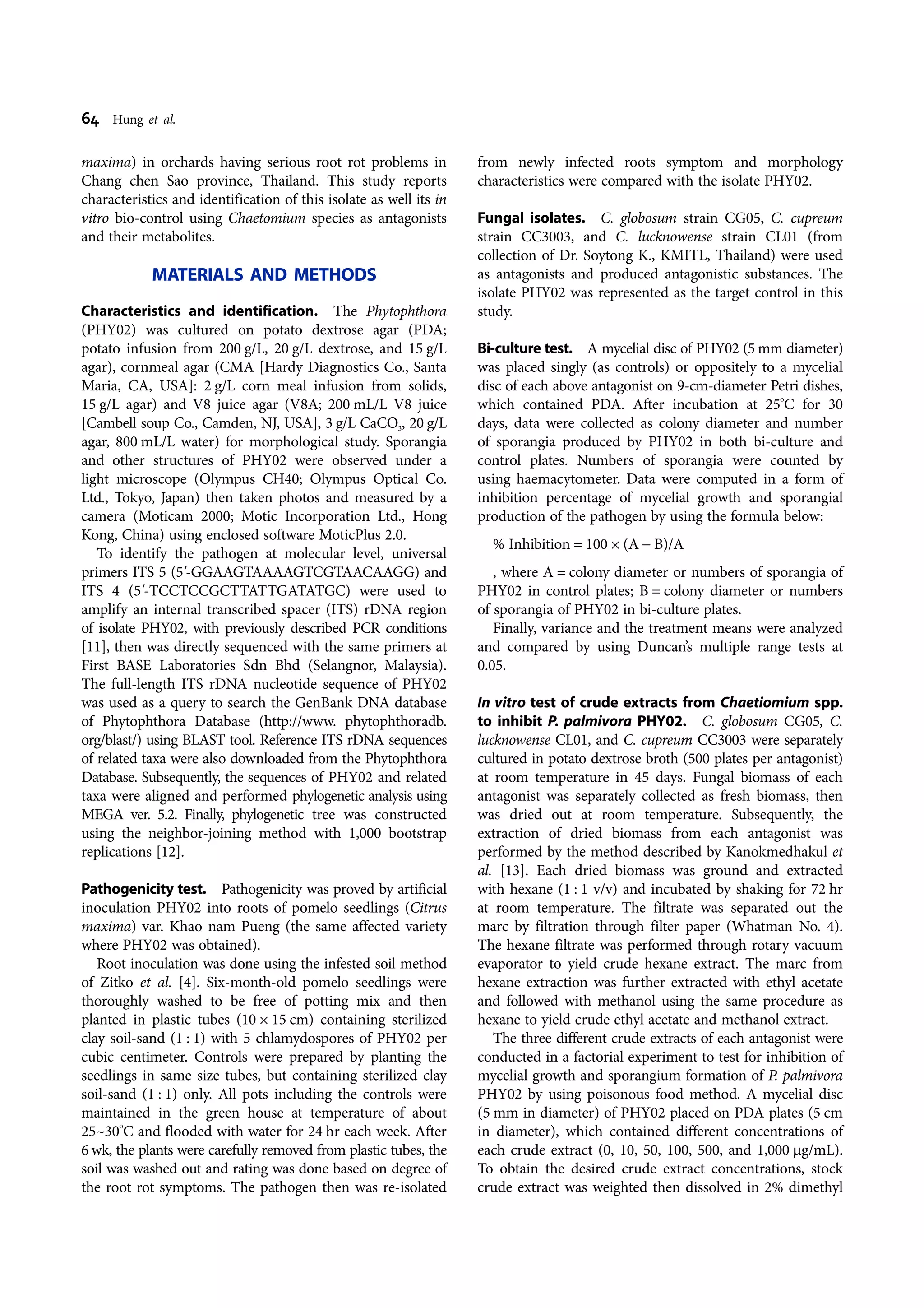 Biological control of phytophthora | PDF