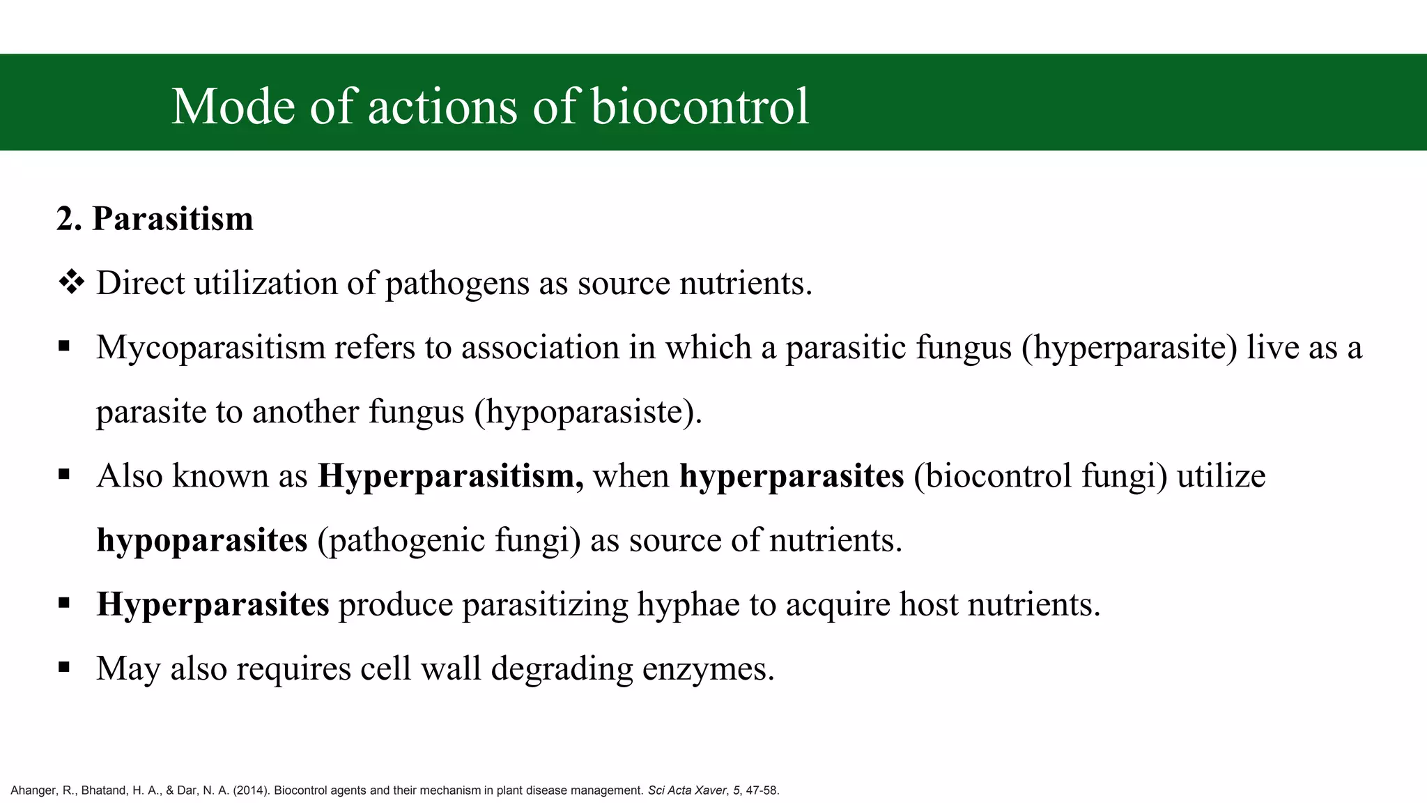 Biological control of plant pathogens | PPTX