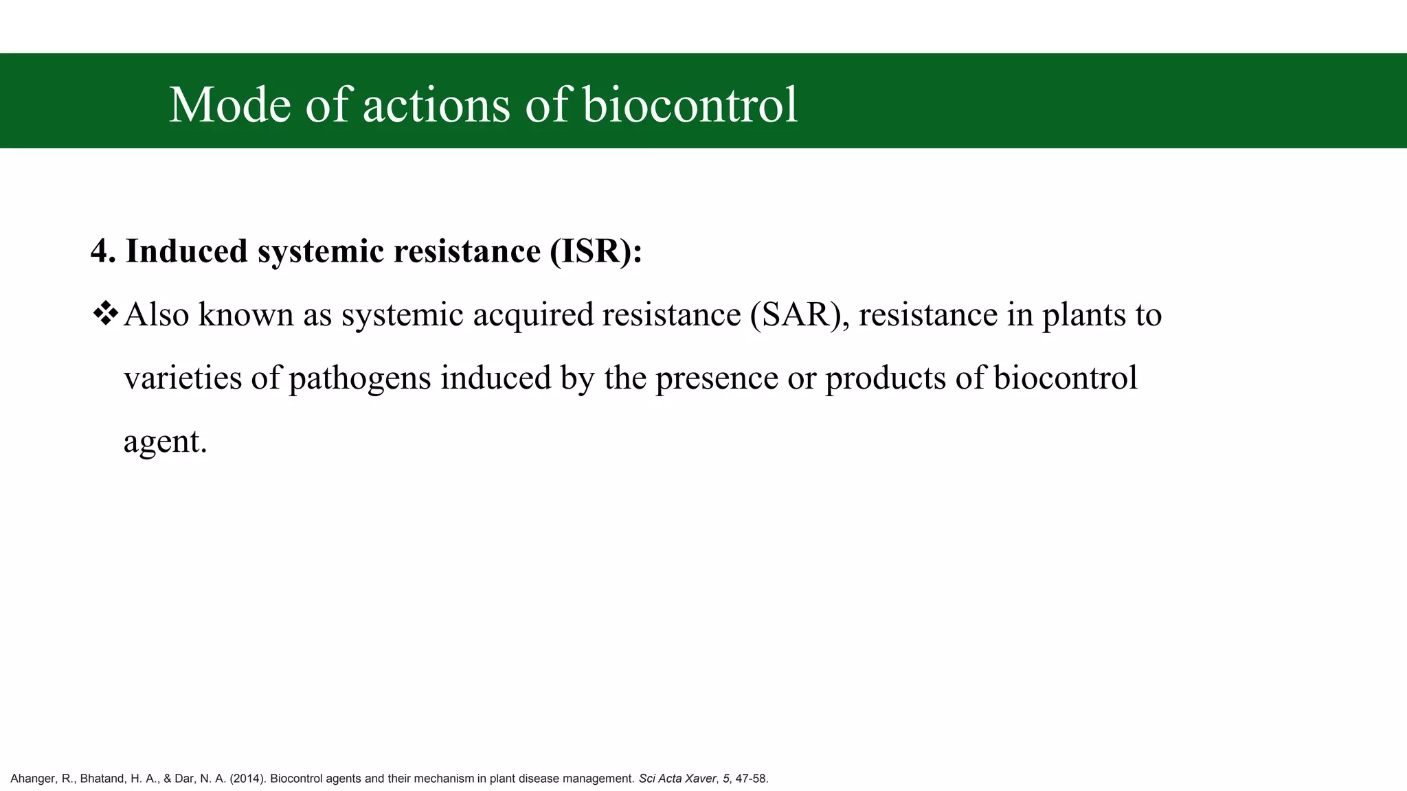 Biological control of plant pathogens | PPTX