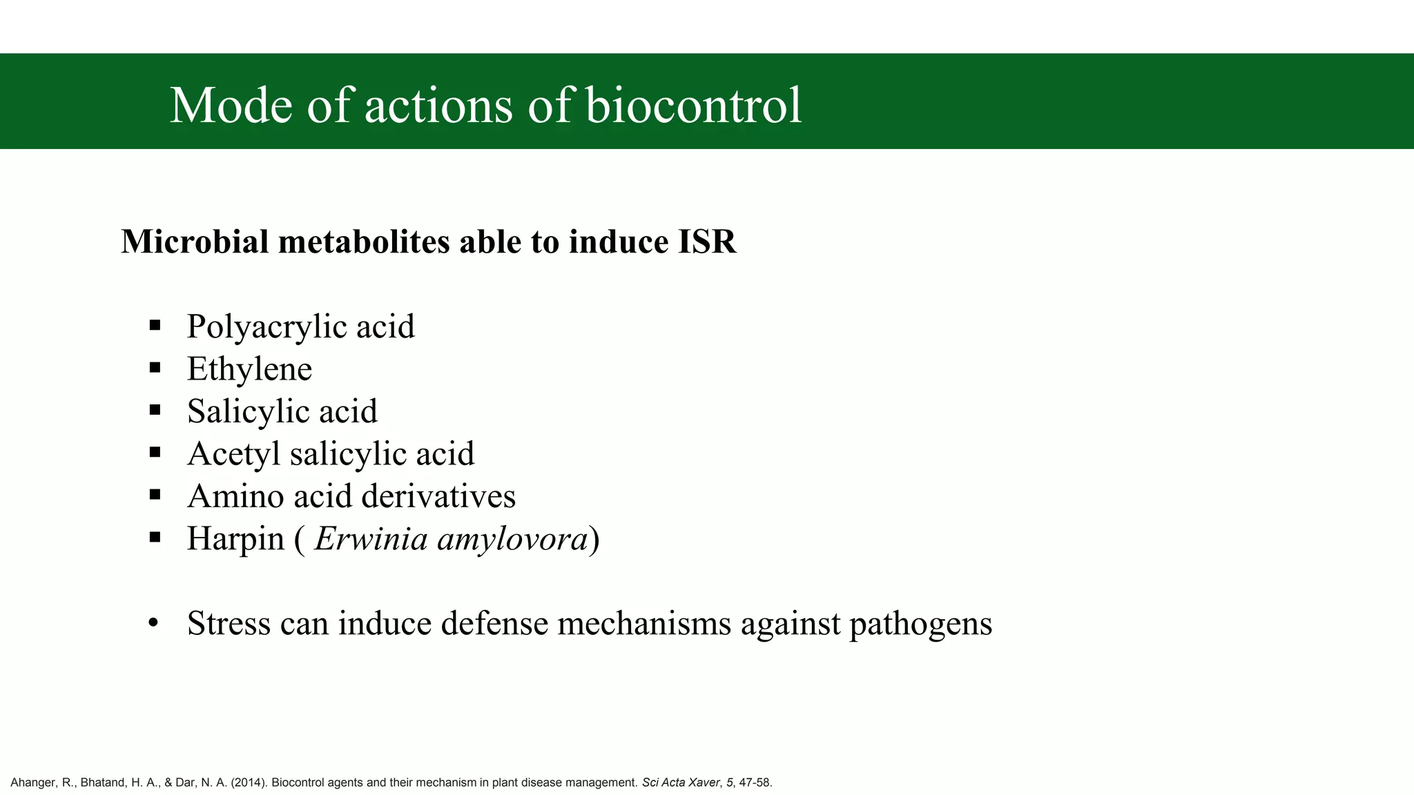 Biological control of plant pathogens | PPTX