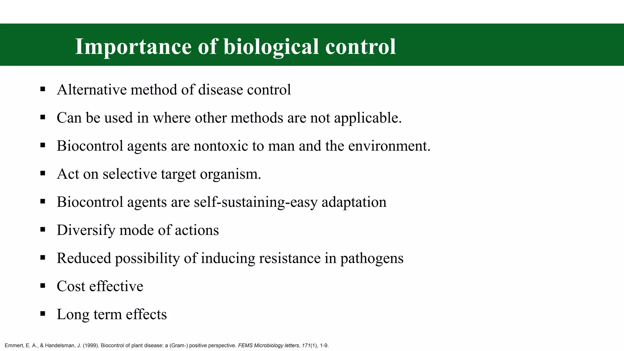 Biological control of plant pathogens | PPTX