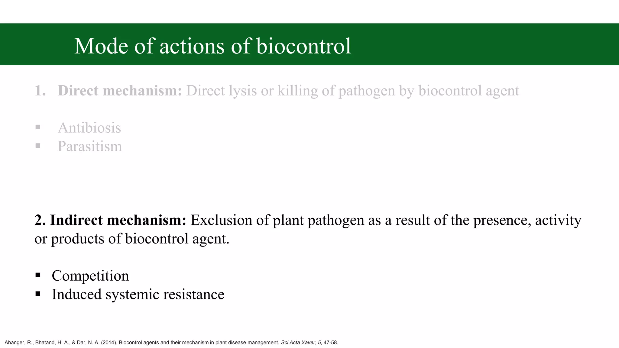 Biological control of plant pathogens | PPTX