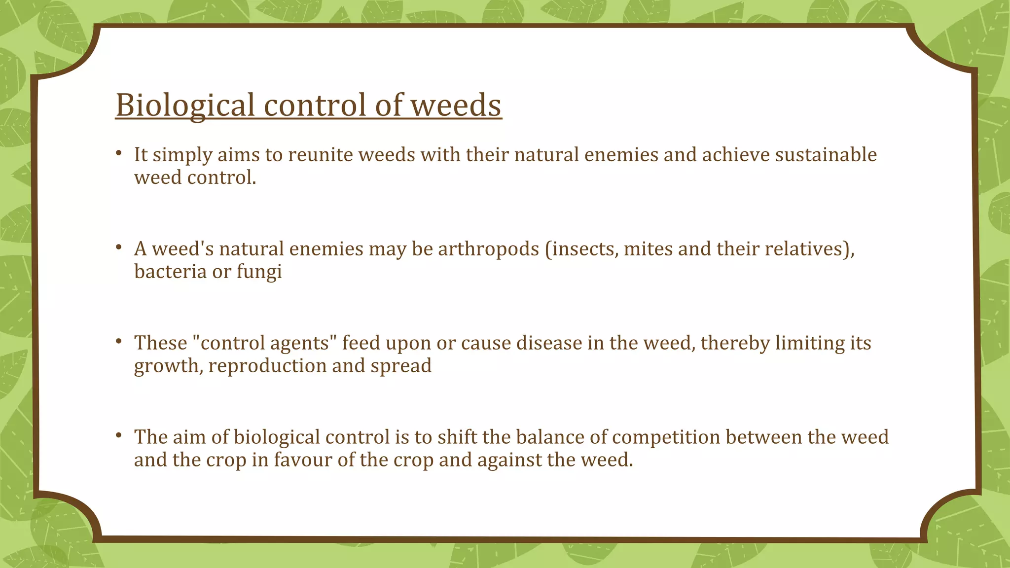 Biological control of weeds | PPT
