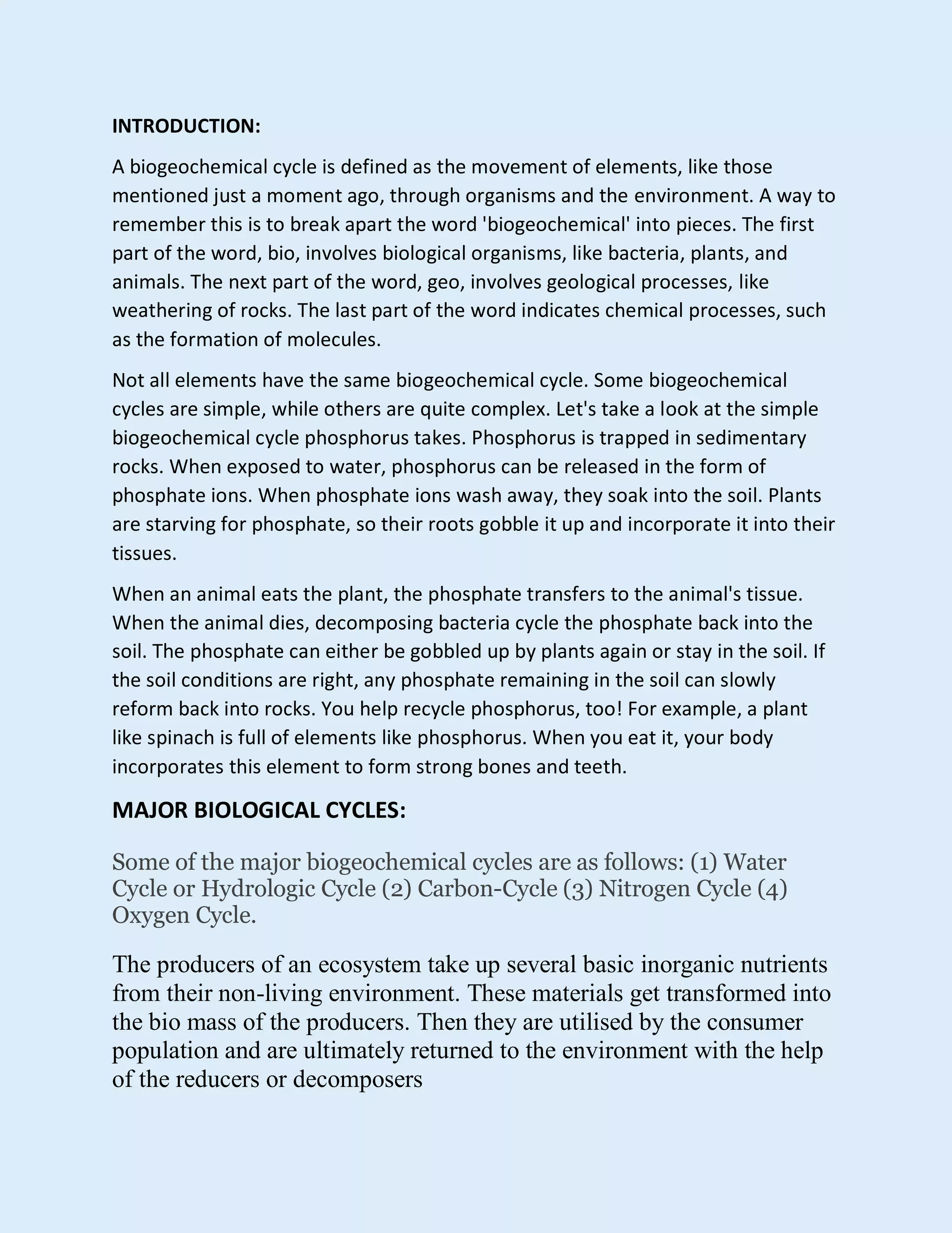 Biological cycles | PDF