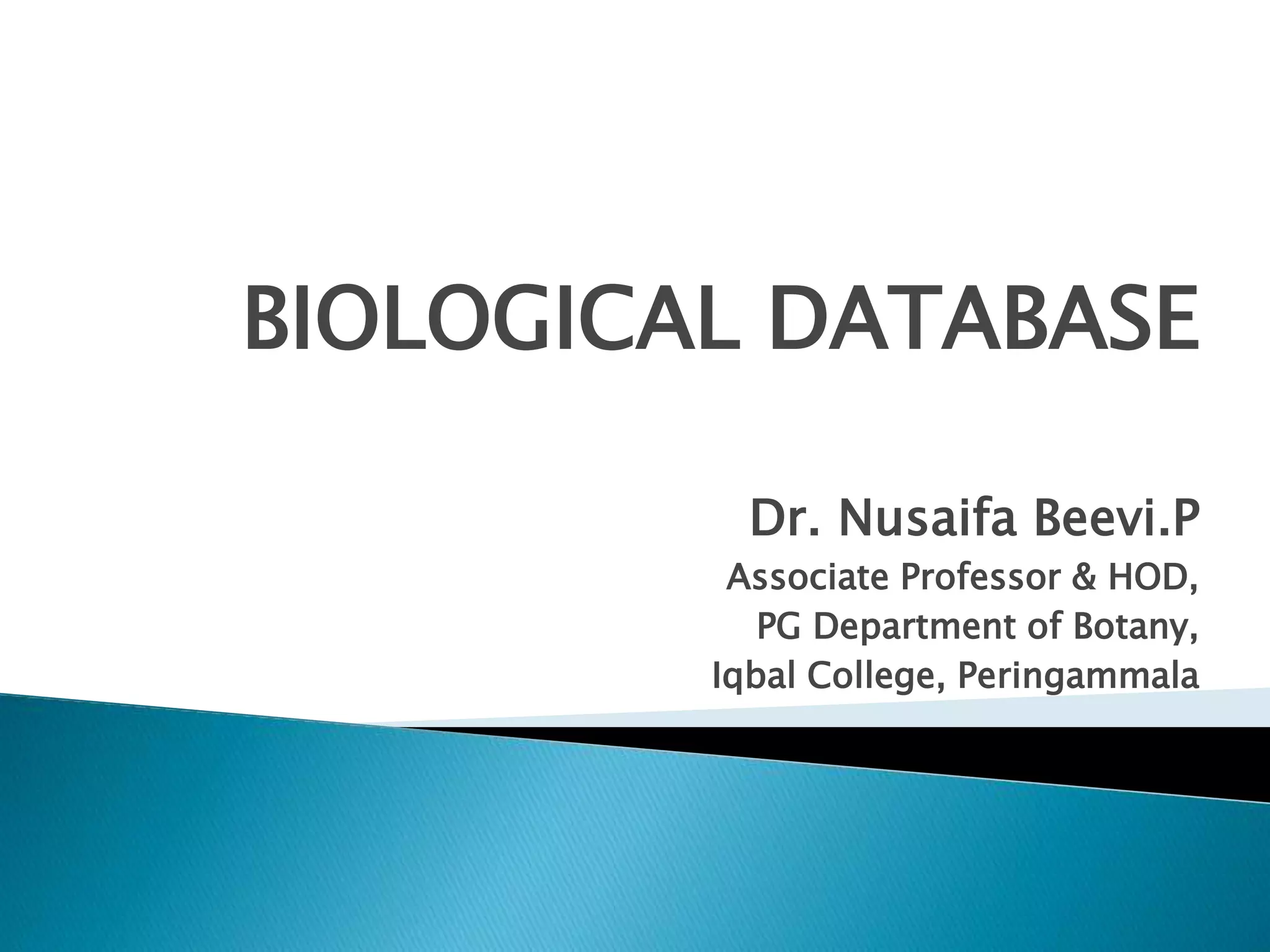 Biological database | PPT