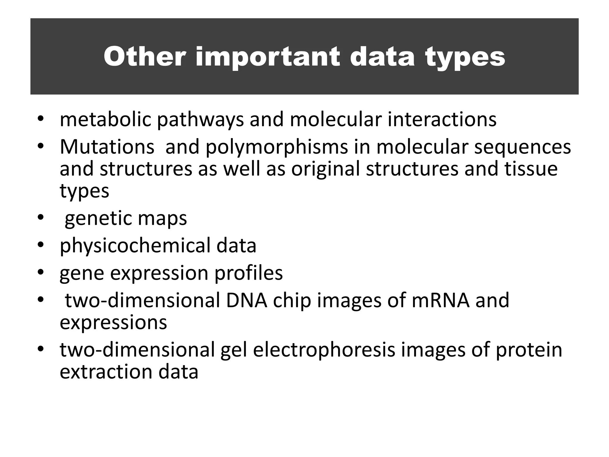Biological data base | PPT