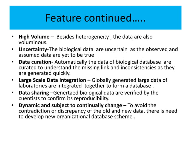 Biological data base | PPT | Free Download