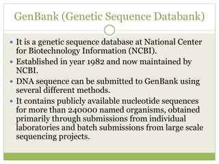 Biological database....pptx | Databases | Computer Software and ...