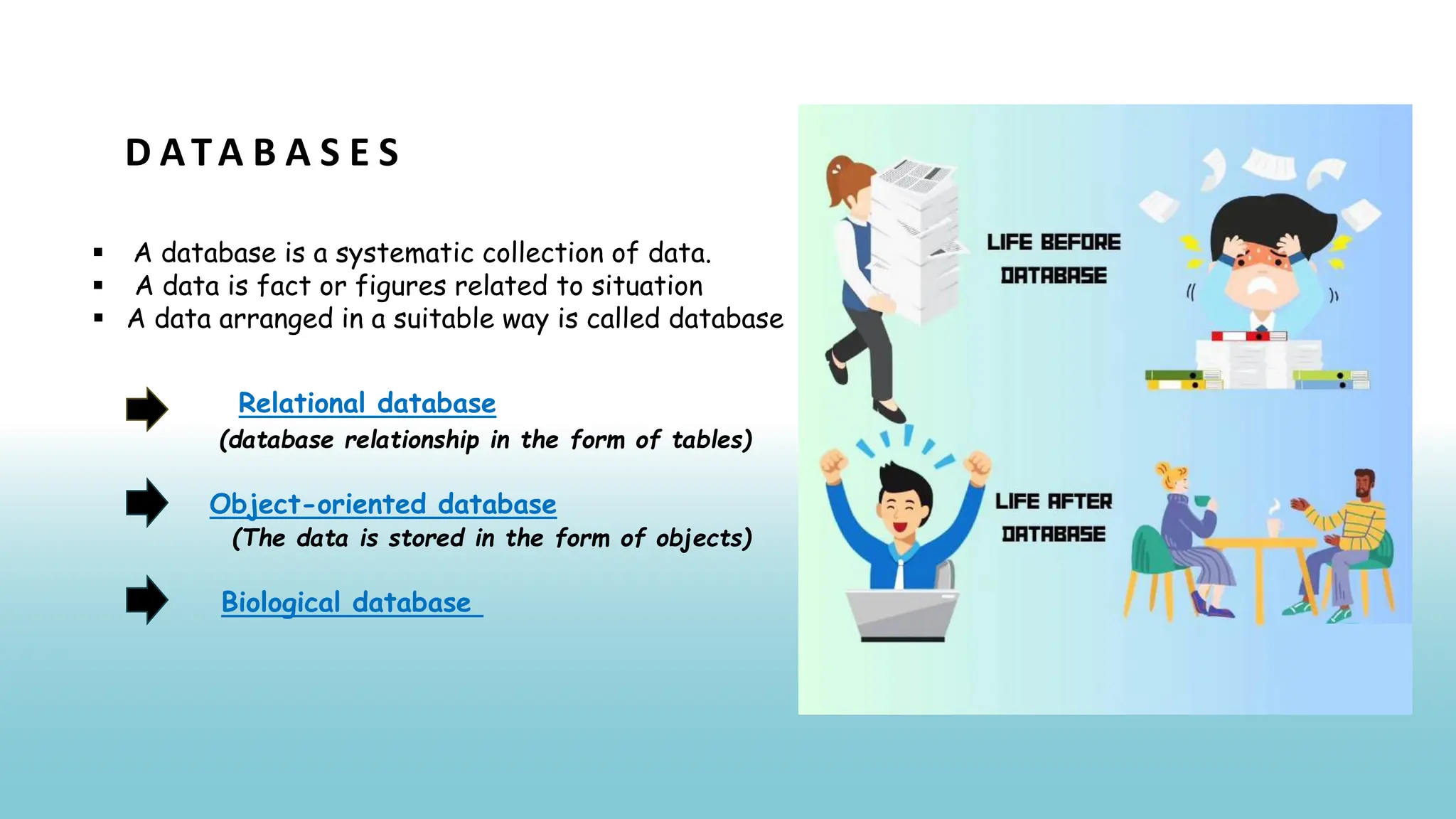 BIOLOGICAL DATABASE AND ITS TYPES,IMPORTANCE OF BIOLOGICAL DATABASE ...
