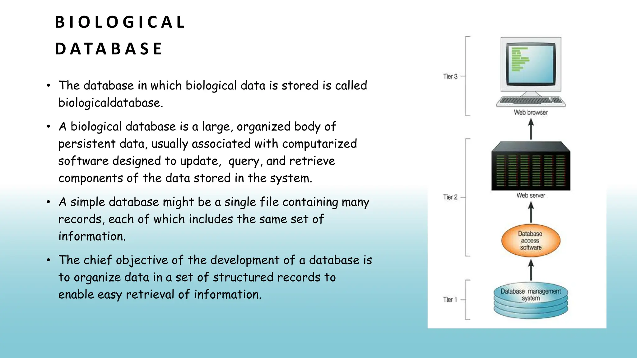 BIOLOGICAL DATABASE AND ITS TYPES,IMPORTANCE OF BIOLOGICAL DATABASE | PDF