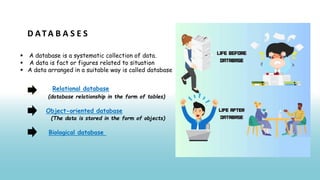 BIOLOGICAL DATABASE AND ITS TYPES,IMPORTANCE OF BIOLOGICAL DATABASE | PDF