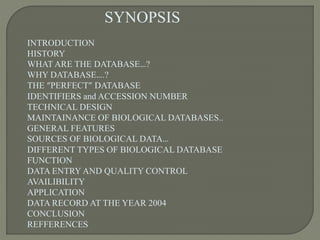Biological database by kk sahu | PPTX