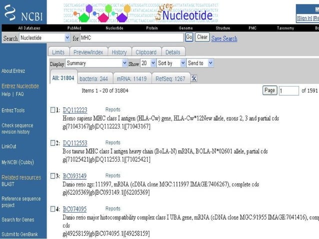 Biological Databases Ppt 1167