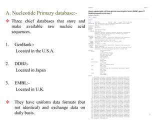 Biological databases | PPTX | Databases | Computer Software and Applications