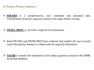 Biological databases | PPTX