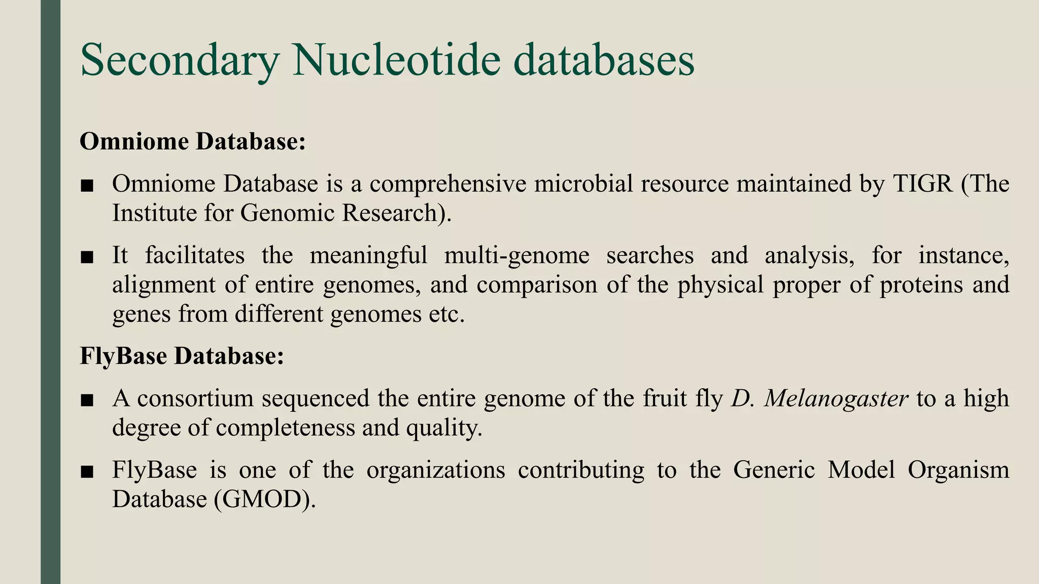 Biological databases | PPTX