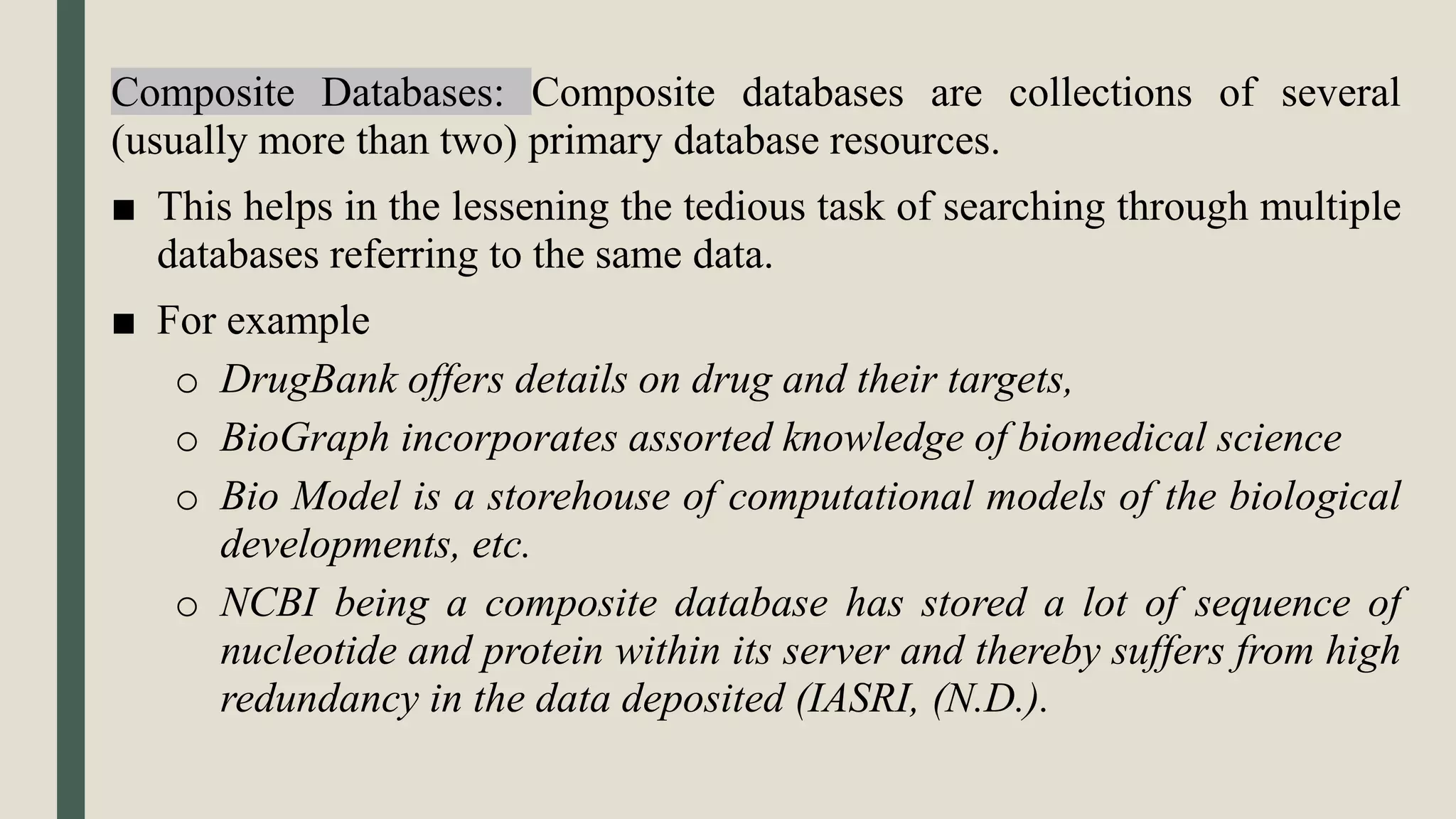 Biological databases | PPTX