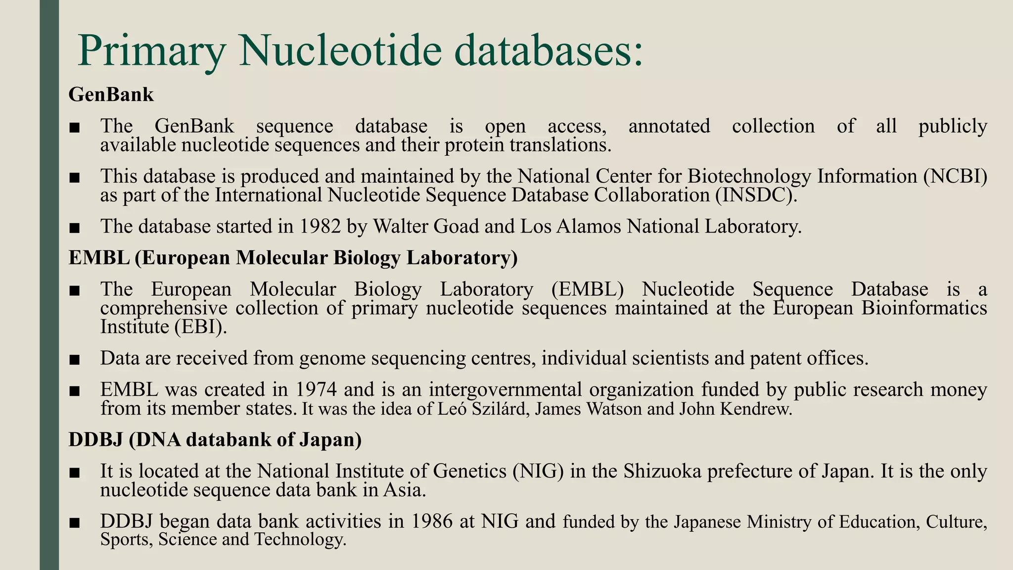 Biological databases | PPTX