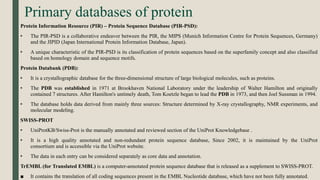 Biological databases | PPTX