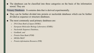 Biological databases | PPTX
