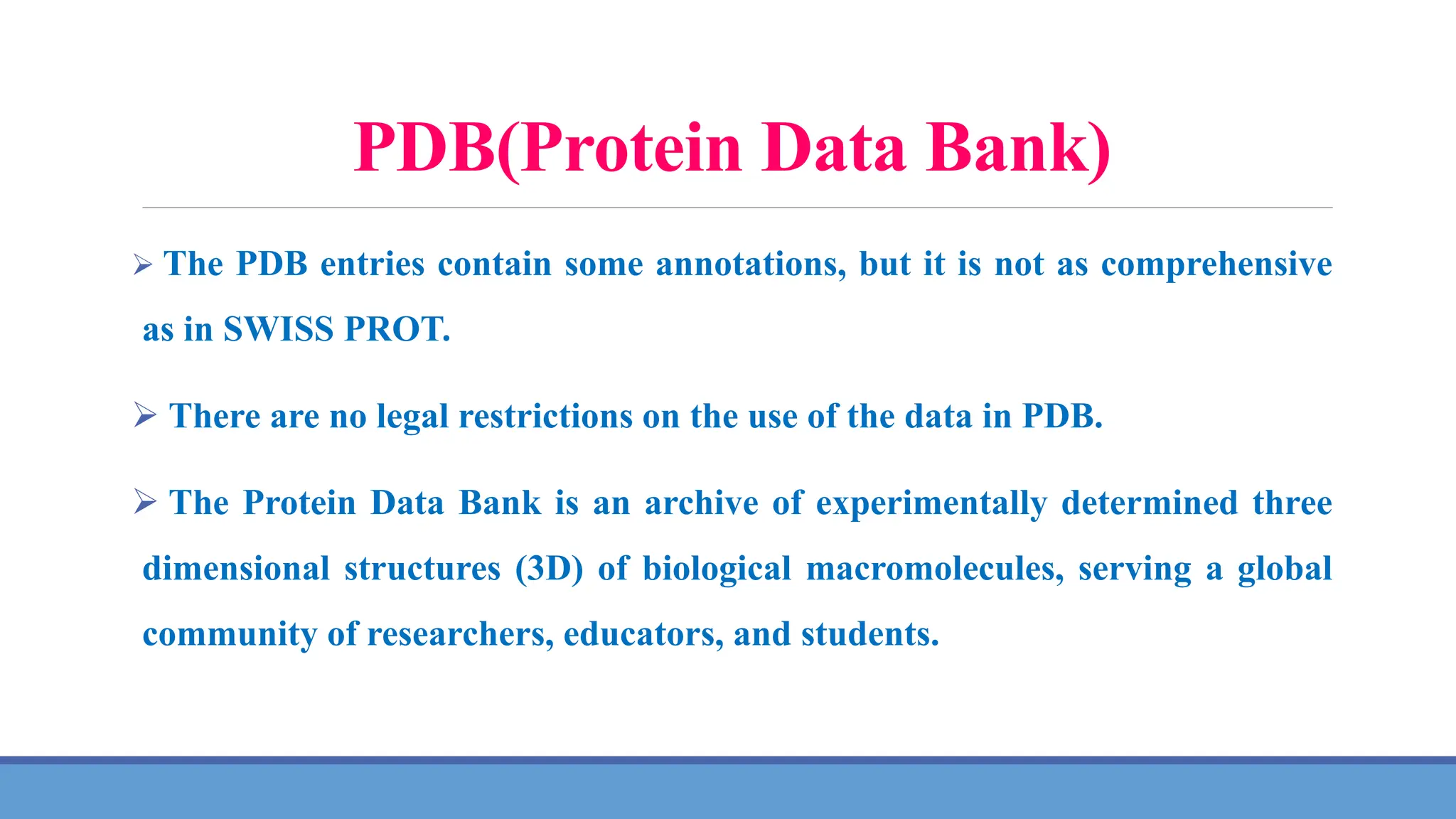 Biological databases.pptx | Databases | Computer Software and Applications