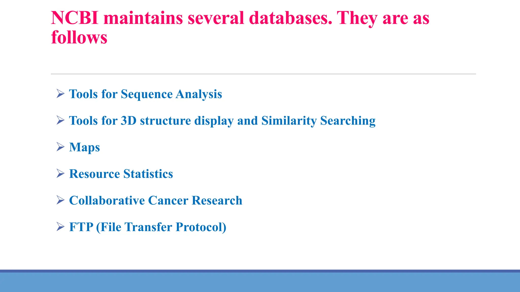 Biological databases.pptx | Databases | Computer Software and Applications