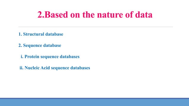 Biological databases.pptx | Databases | Computer Software and Applications