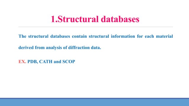 Biological databases.pptx | Databases | Computer Software and Applications