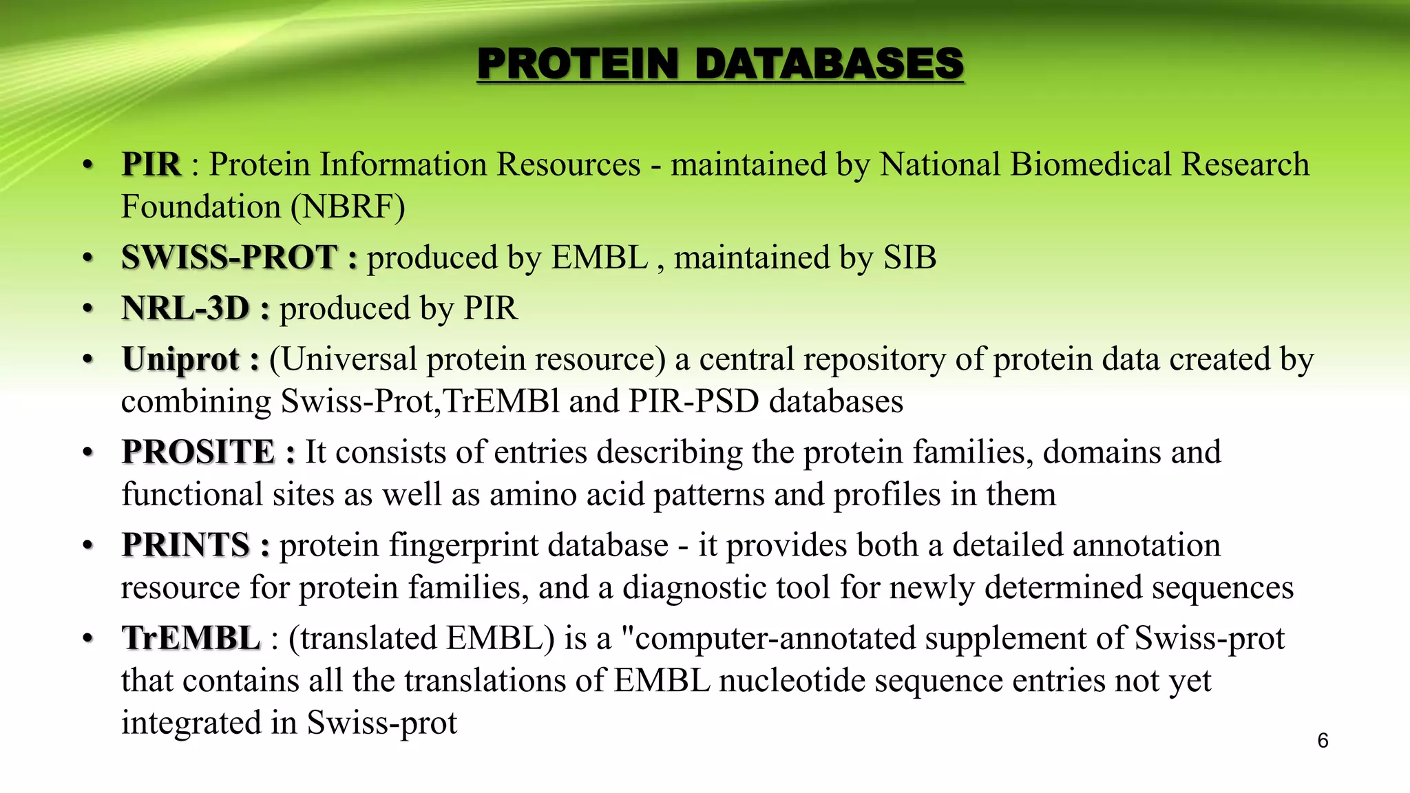 Biological databases | PPTX