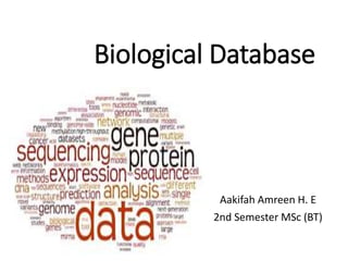 Biological data bioinformatics | PPT