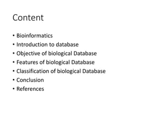 Biological data bioinformatics | PPTX