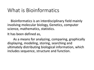 Biological data bioinformatics | PPTX