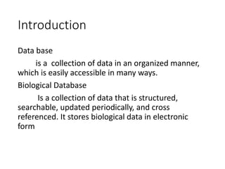 Biological data bioinformatics | PPTX