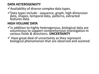 Biological data bioinformatics | PPTX