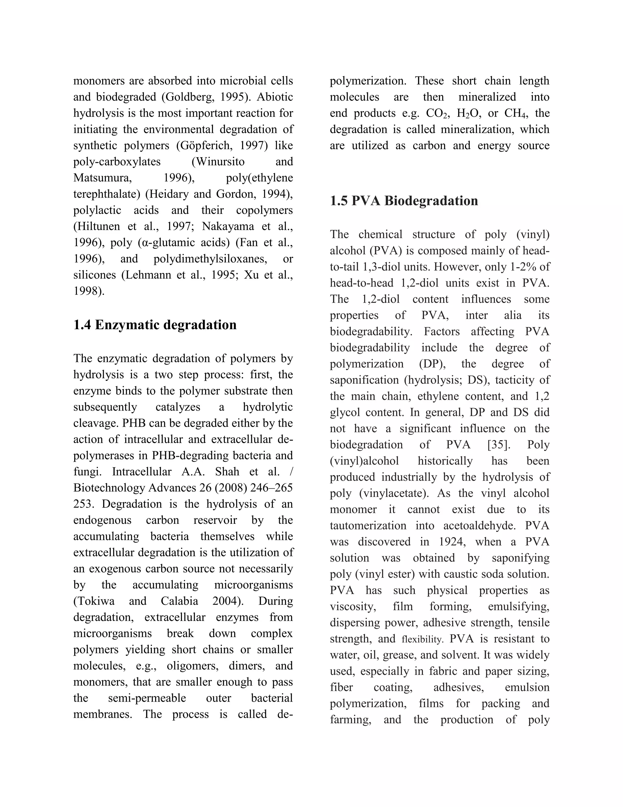 Biological degradation of synthetic polymer | PDF