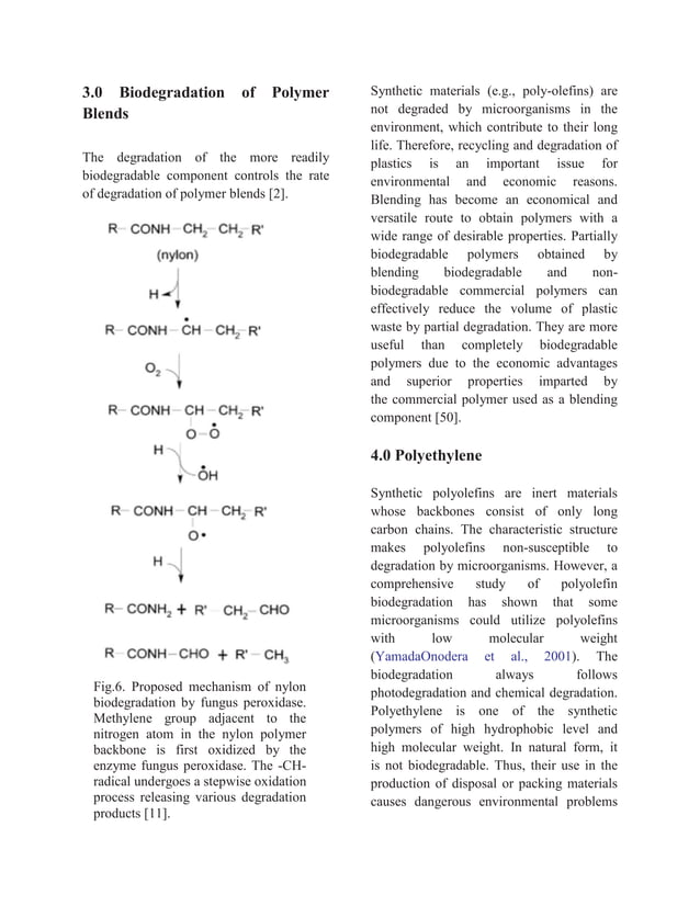 Biological degradation of synthetic polymer | PDF
